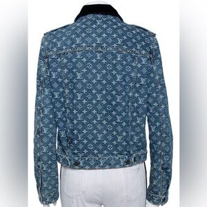 Louis Vuitton | Jackets & Coats | Louis Vuitton Denim Logo Monogram ...